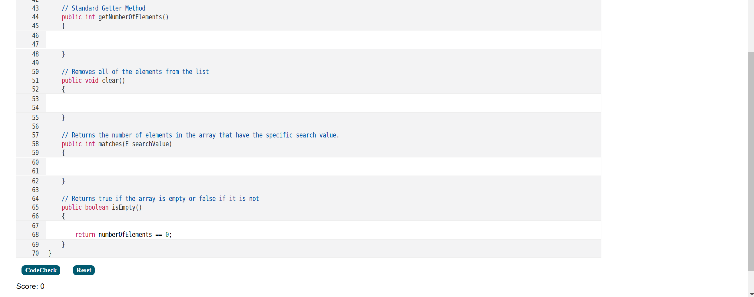 Solved Java Implementing Array Lists Need The Code For The 1848