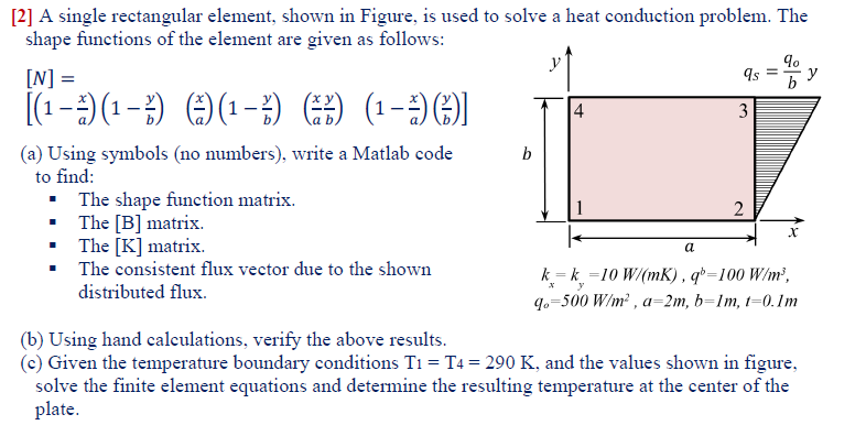 y 9s 90 b у b [2] A single rectangular element, shown | Chegg.com