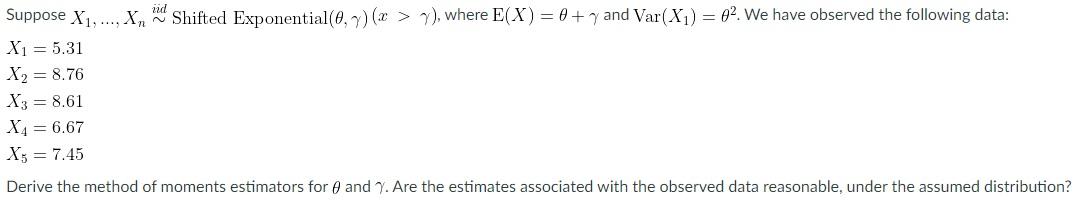 Solved Suppose \\( X_{1}, \\ldots, X_{n} \\stackrel{\\text { | Chegg.com