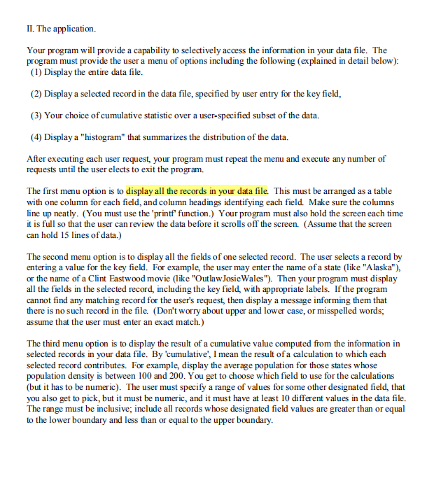 CSC100 - Program #3 Sequential File Processing and | Chegg.com