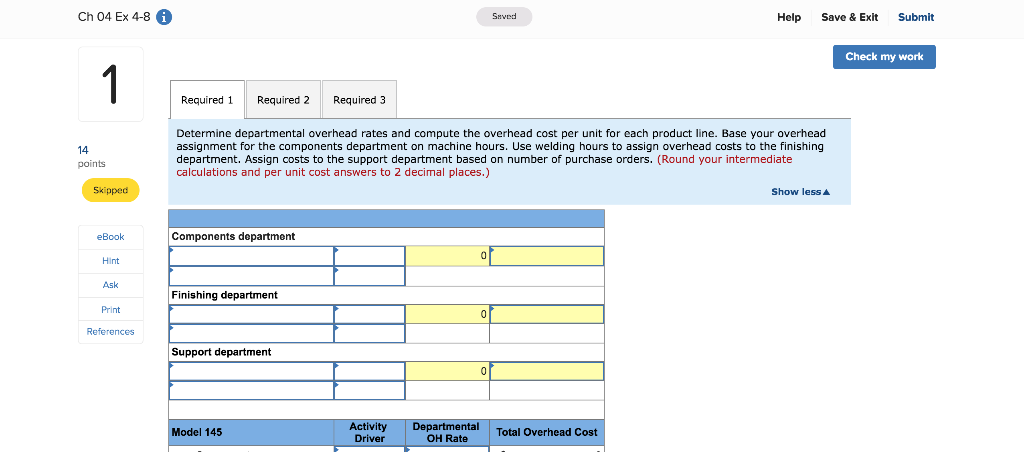 Solved Ch 04 Ex 4-8 Seved Help Save & Exit Submit Check my | Chegg.com