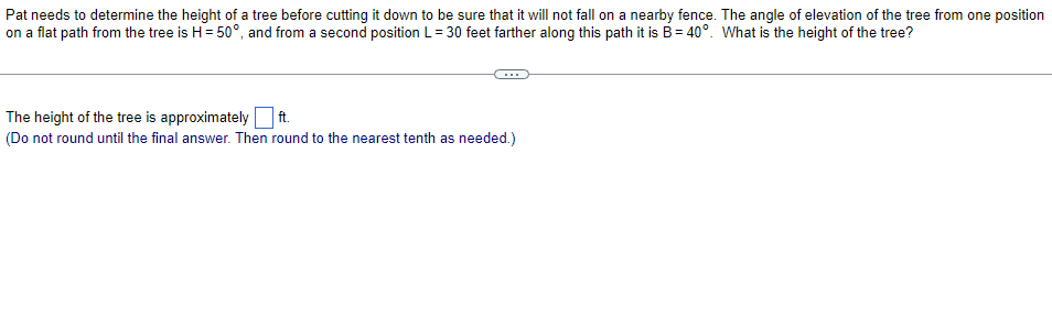 Solved Pat needs to determine the height of a tree before | Chegg.com