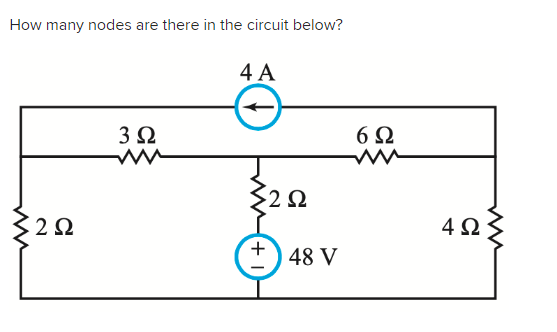 Solved How many nodes are there in the circuit below? | Chegg.com