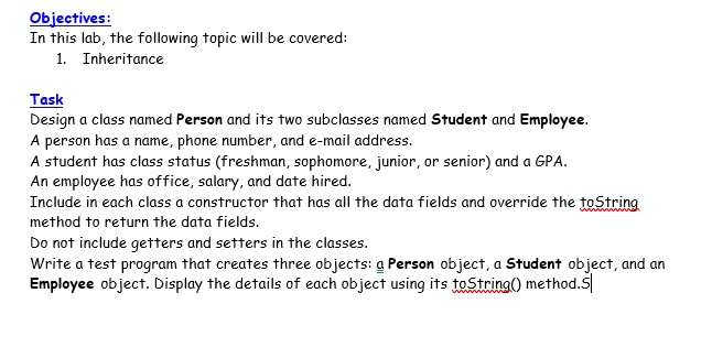 Solved Objectives: In this lab, the following topic will be | Chegg.com