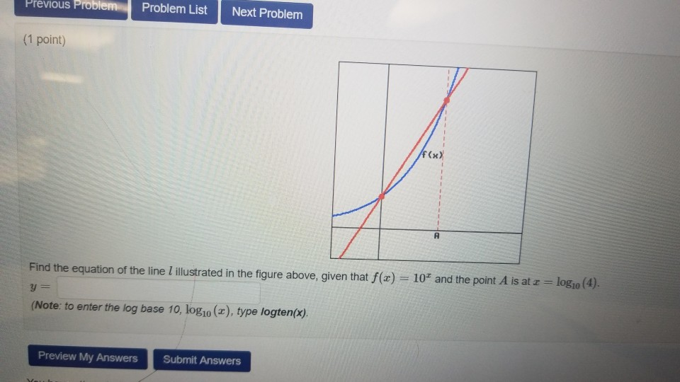 Solved Previous Prob Problem List Next Problem (1 point) | Chegg.com