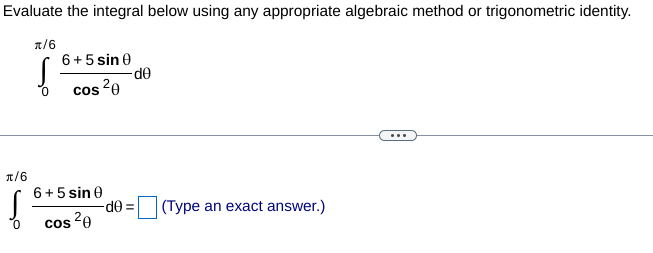 Solved Evaluate the integral below using any appropriate | Chegg.com