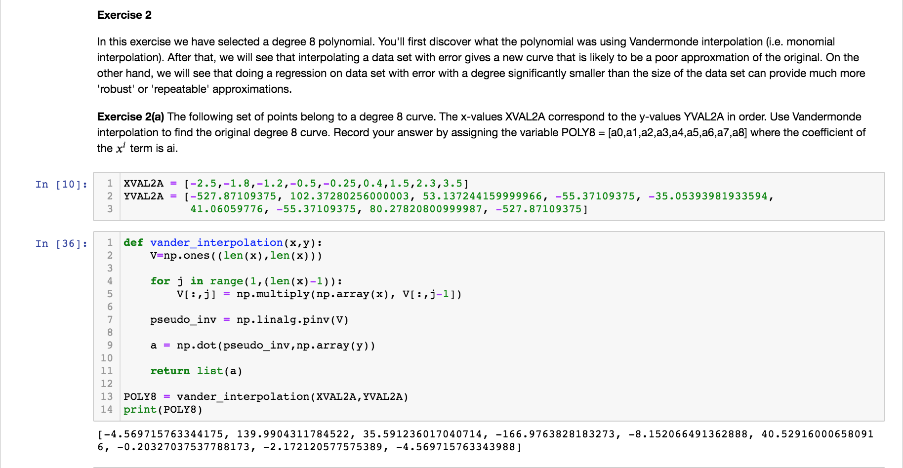 Solved Exercise 2 In this exercise we have selected a degree | Chegg.com