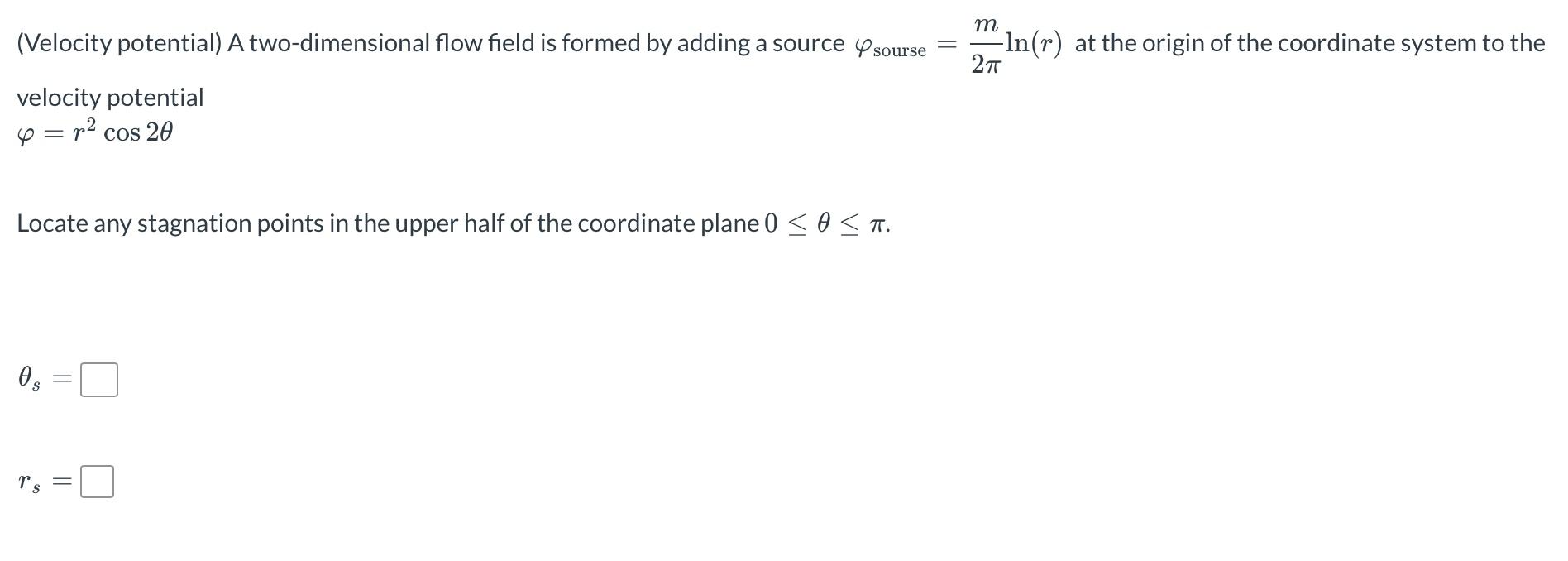 Solved (Velocity potential) A two-dimensional flow field is | Chegg.com