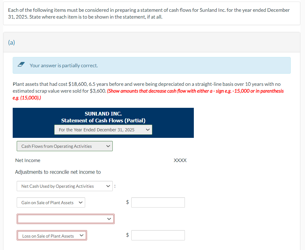 Solved Statements of Cash Flows | Chegg.com