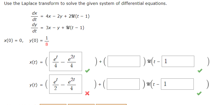 Solved Use the Laplace transform to solve the given system | Chegg.com