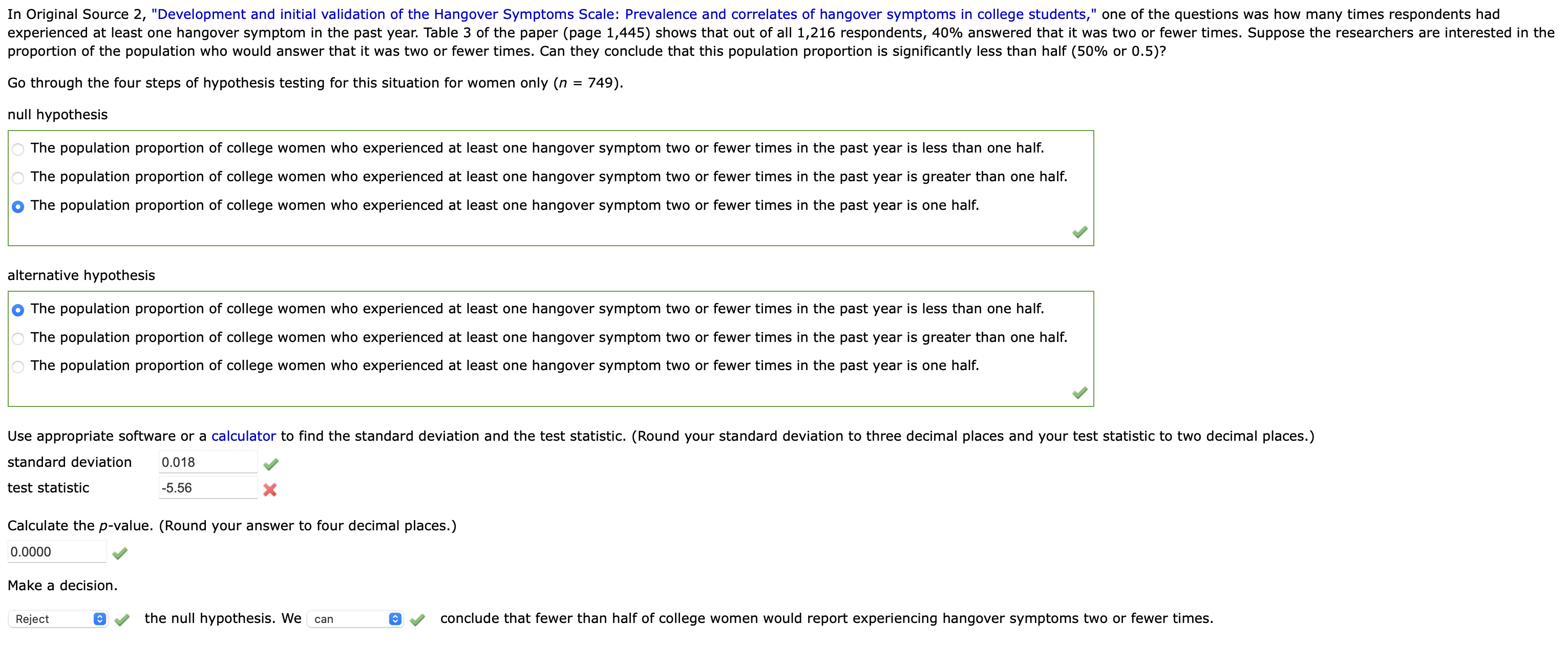 Solved proportion of the population who would answer that it | Chegg.com