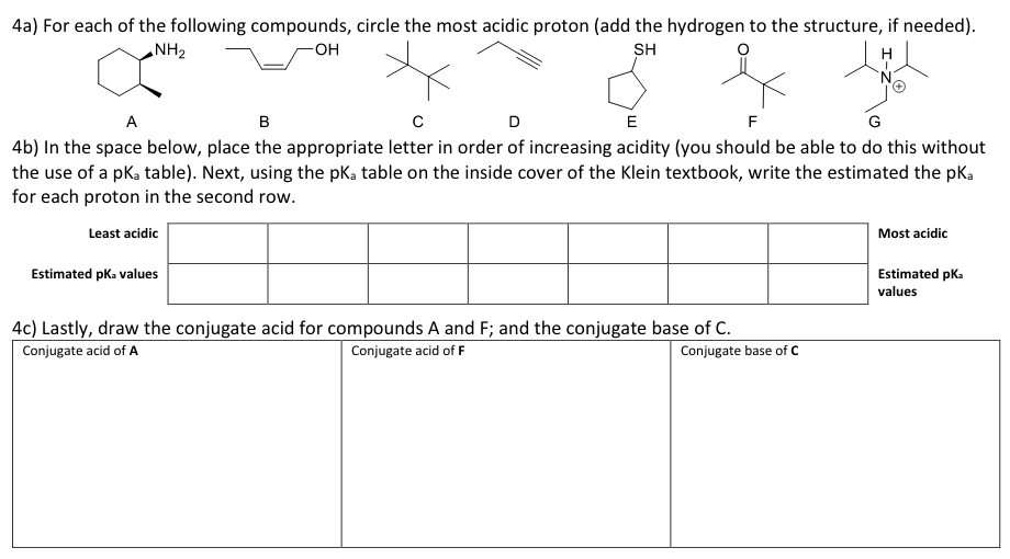 Solved ) For each of the following compounds, circle the | Chegg.com