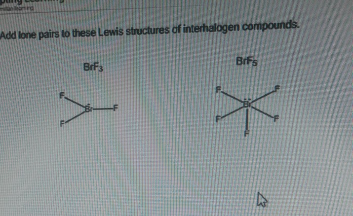 Solved Add lone pairs to these Lewis structures of | Chegg.com