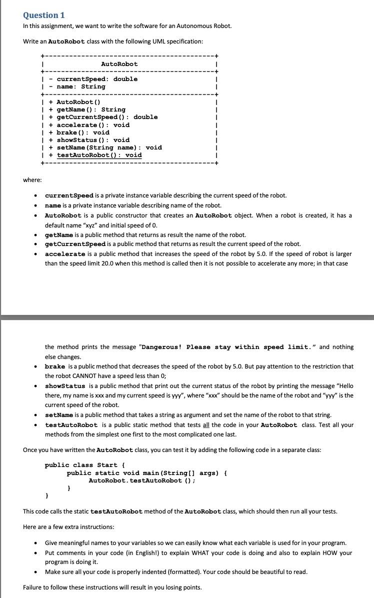 Solved Question 1 In this assignment, we want to write the | Chegg.com