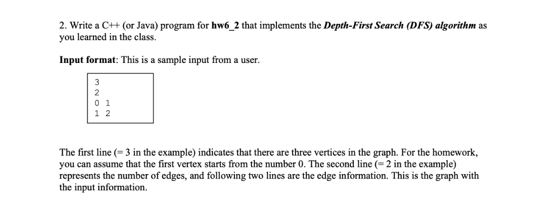 Solved 2. Write a C++ (or Java) program for hw6_2 that | Chegg.com