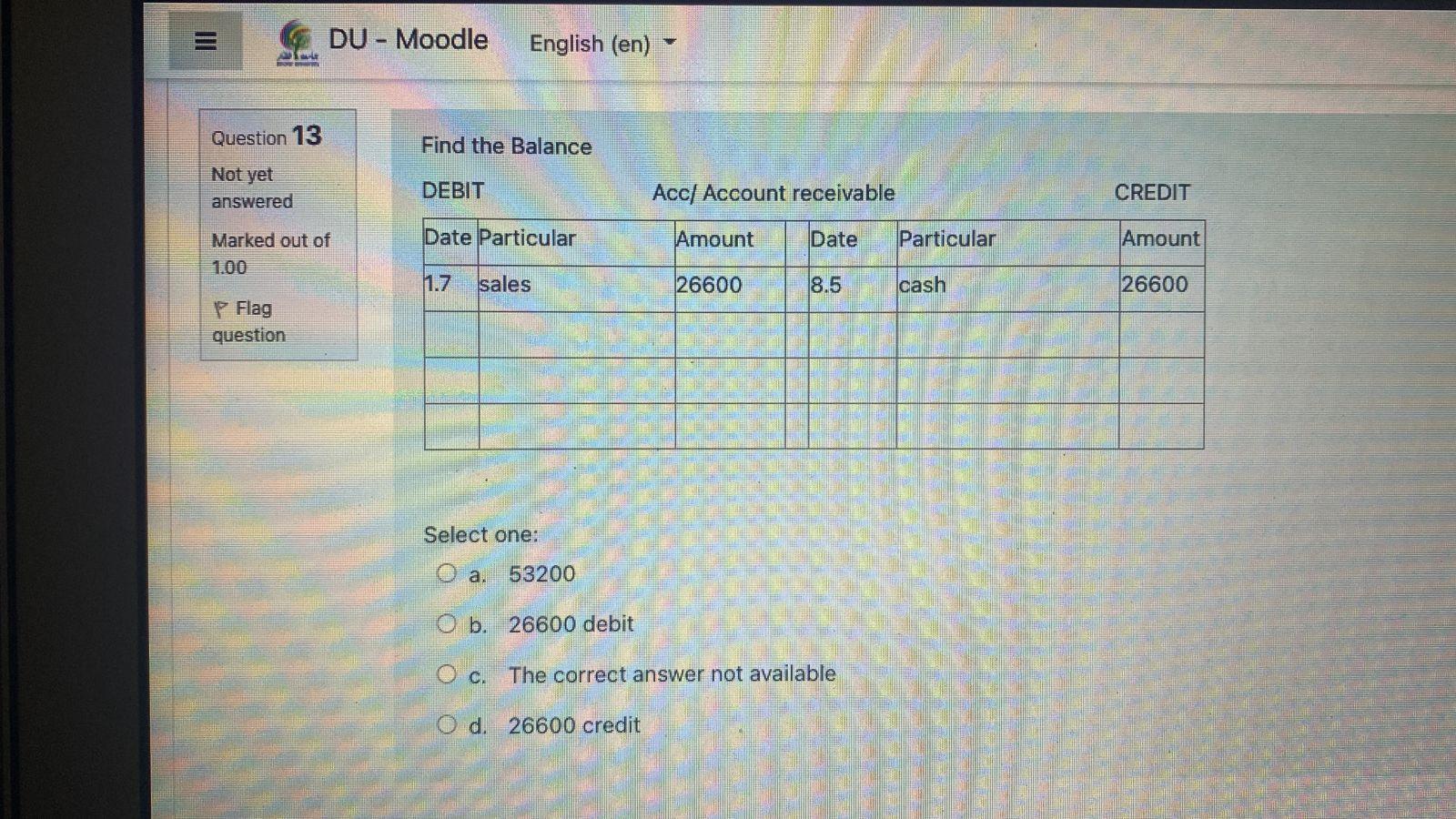 Solved III DU - Moodle English (en) Question 13 Find the | Chegg.com