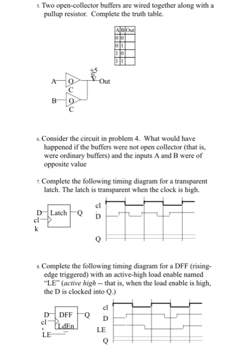 Solved s. Two open-collector buffers are wired together | Chegg.com