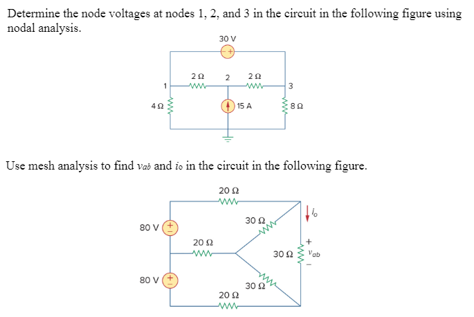 Solved Determine the node voltages at nodes 1, 2, and 3 in | Chegg.com