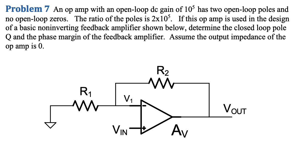 Solved An op amp with an open-loop dc gain of 105 has two | Chegg.com