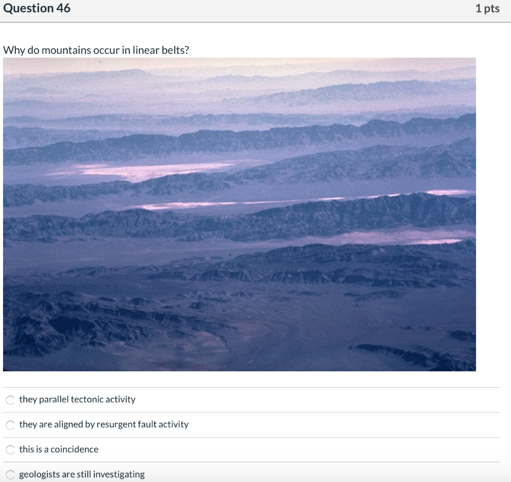 Solved Question 64 1 pts Based on the rule of V for geologic | Chegg.com