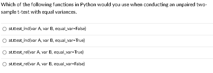 Solved Which of the following functions in Python would you | Chegg.com