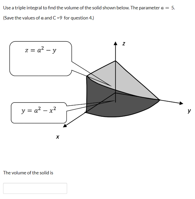 Solved Use a triple integral to find the volume of the solid | Chegg.com