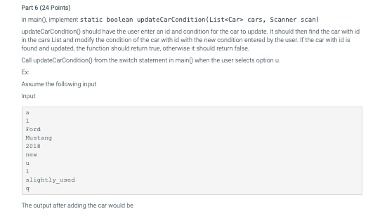 Solved Part 6 (24 Points) In main(), implement static | Chegg.com