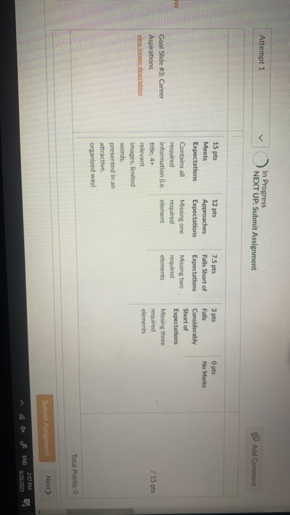 In Progress NEXT UP: Submit Assignment In | Chegg.com