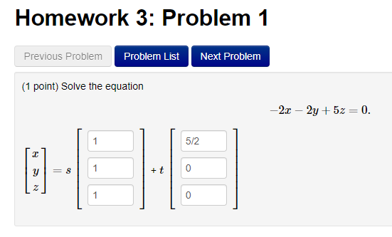 Solved Homework 3: Problem 1 Previous Problem Problem List | Chegg.com