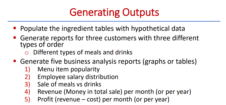 Solved Database Implementation • Create tables for your | Chegg.com