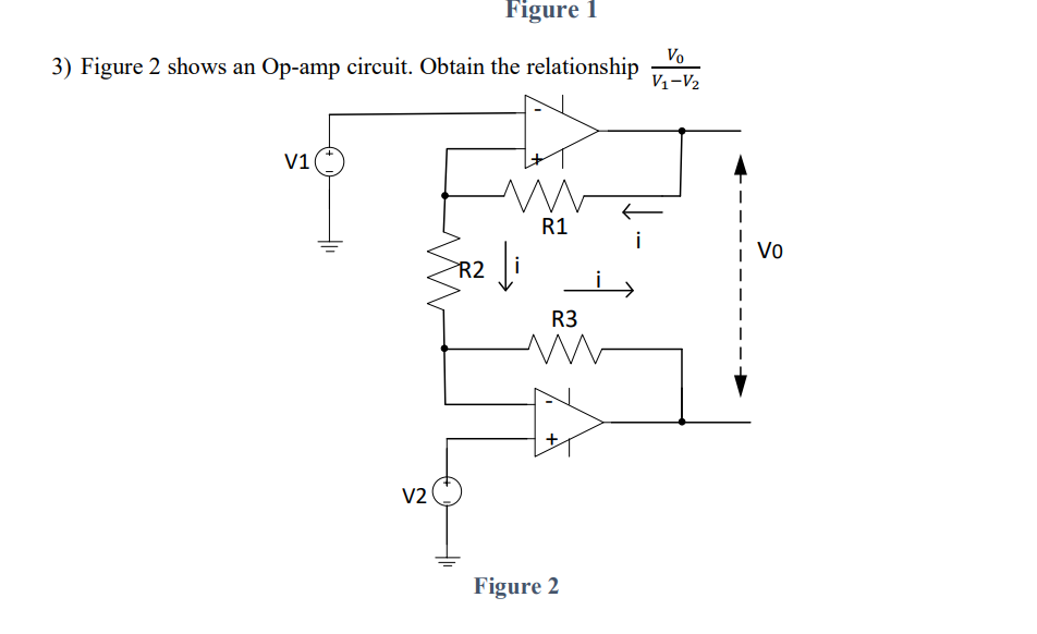 Solved 3) Figure 2 shows an Op-amp circuit. Obtain the | Chegg.com