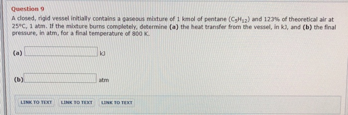 Solved Question 9 A closed, rigid vessel initially contains | Chegg.com