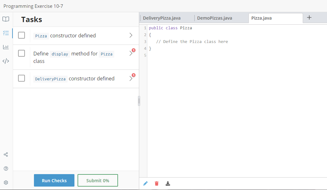 Solved Programming Exercise 10-7 | Instructions Delivery | Chegg.com Solved Programming Exercise 10-7 | Instructions Delivery | Chegg.com