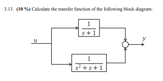 Solved 3.13. (10 %) Calculate the transfer function of the | Chegg.com