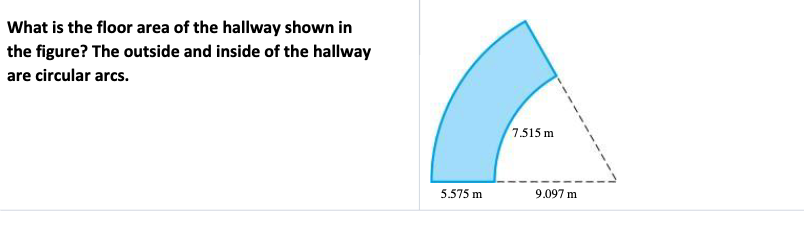 Solved What is the floor area of the hallway shown in the | Chegg.com