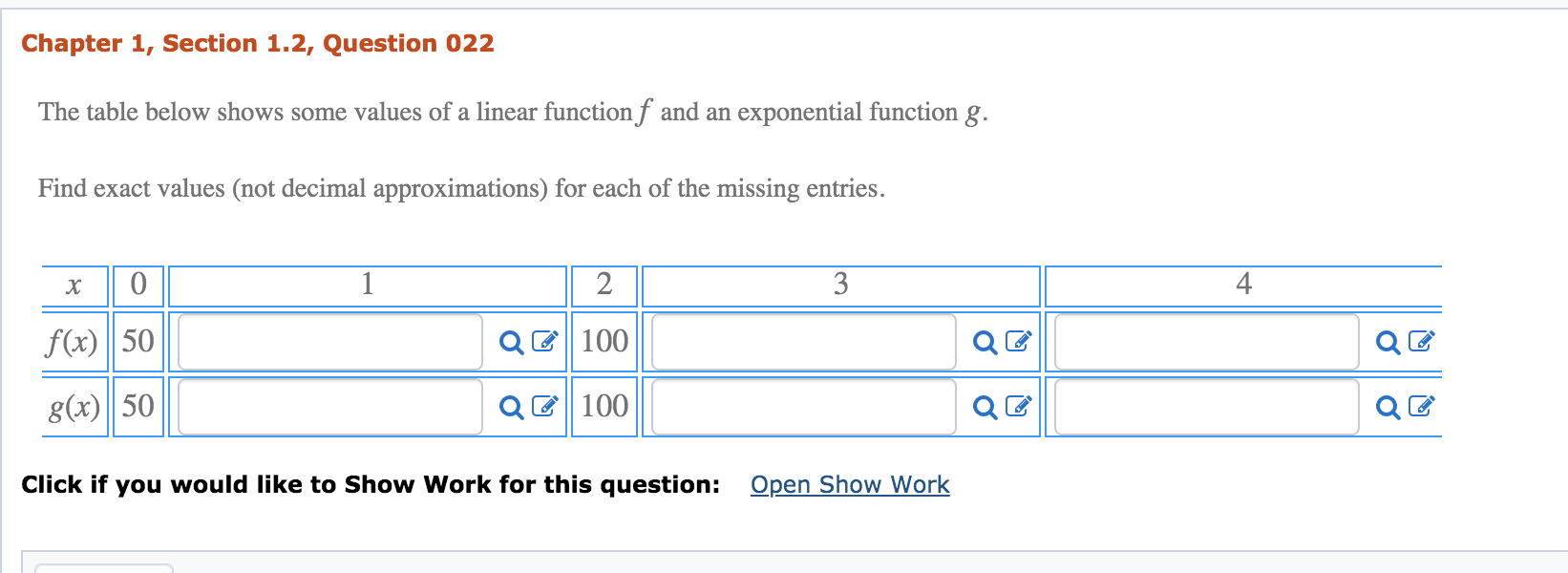 Solved Chapter 1, Section 1.2, Question 022 The table below | Chegg.com