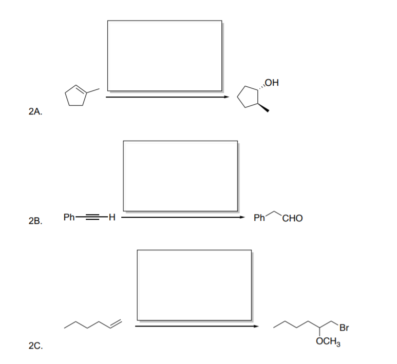 Solved ...OH 2A. 2B. Ph=-H. Ph CHO Br OCH3 20. OH 2D. Br | Chegg.com