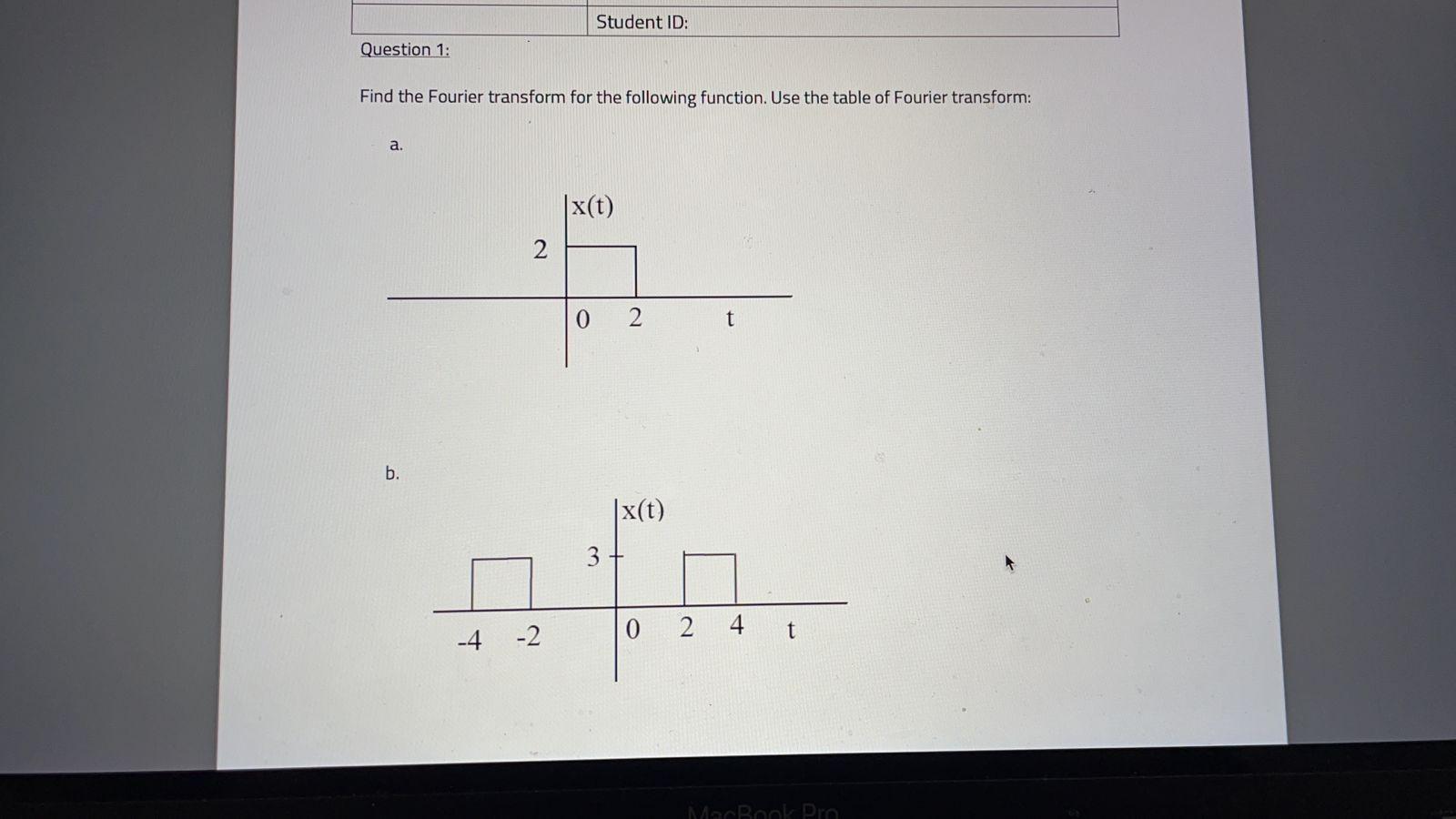 Solved Find the Fourier transform for the following | Chegg.com