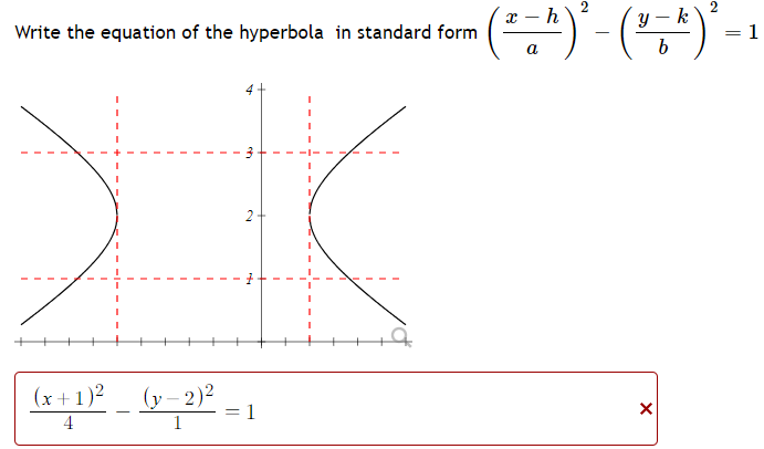 Solved Write the equation of the hyperbola in standard form | Chegg.com