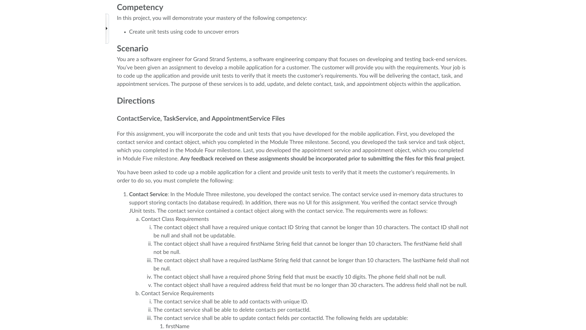 Solved Competency In this project, you will demonstrate your | Chegg.com