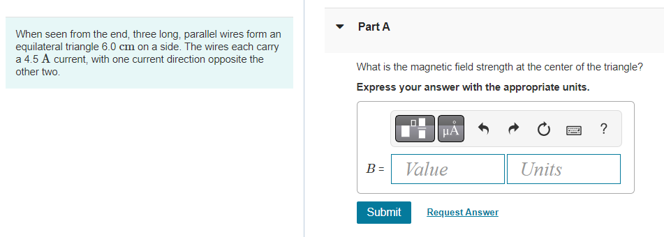 Solved When seen from the end, three long, parallel wires | Chegg.com