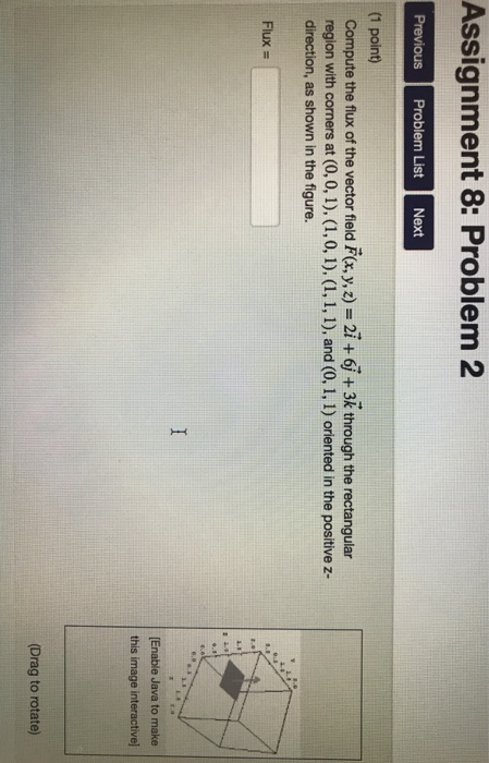 Solved Assignment 8: Problem 2 Previous Problem List Next (1 | Chegg.com
