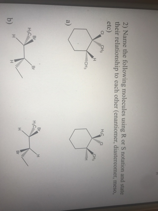 Solved 1) Assign R or S configuration to each of the | Chegg.com