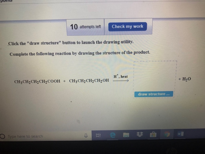 Solved 10 attempts left C Check my work Click the "draw | Chegg.com