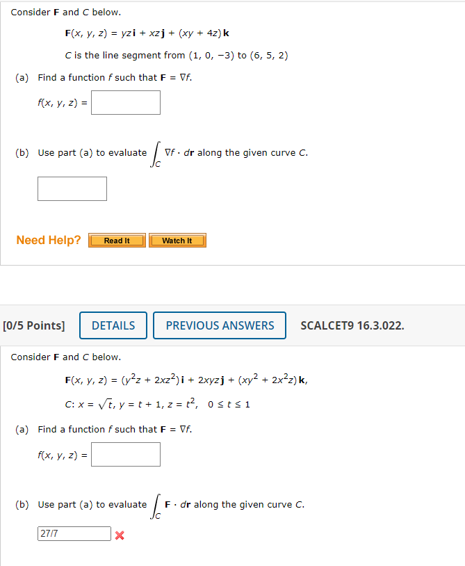 Solved Consider F and C below. F(x, y, z) = yzi + xzj + (xy | Chegg.com