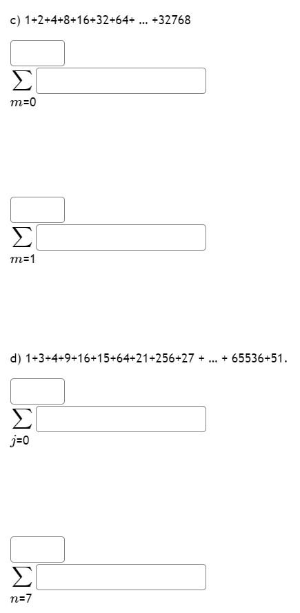 Solved Write the following sums using summation notation. | Chegg.com