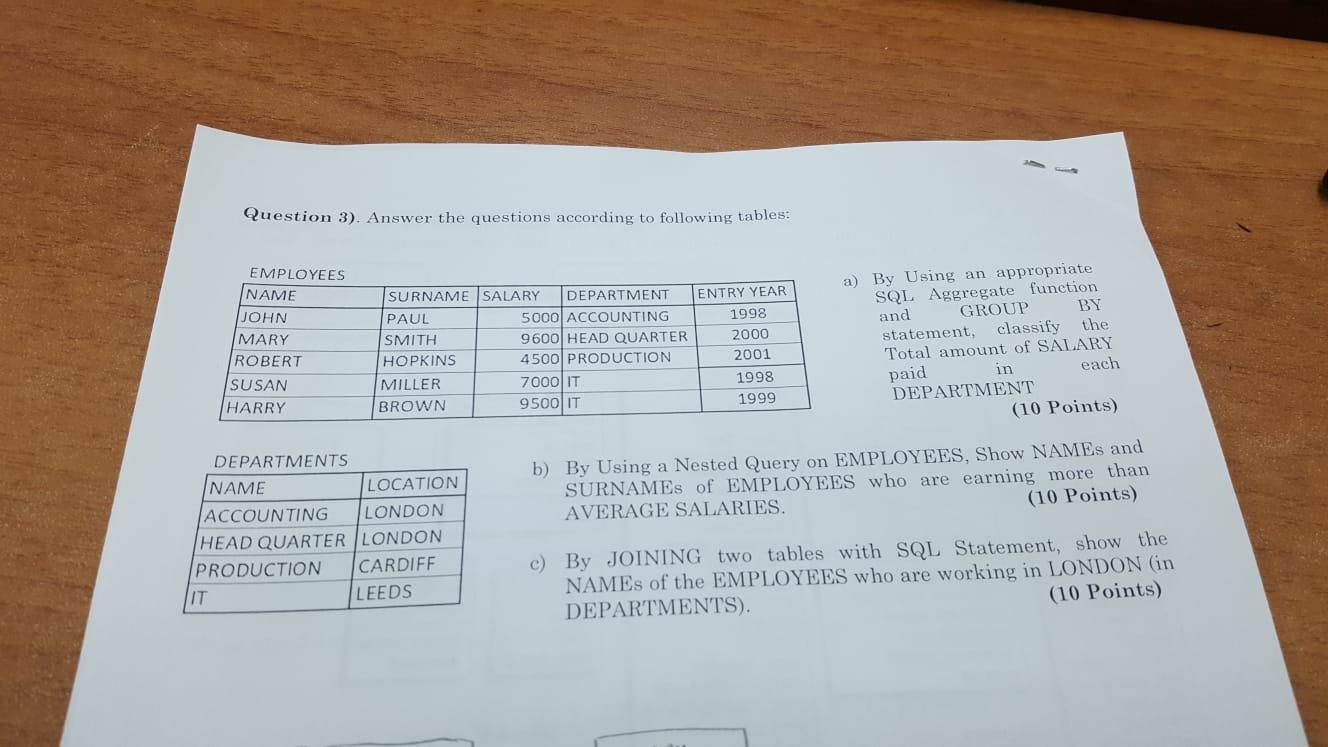 Solved Question 3). Answer the questions according to | Chegg.com