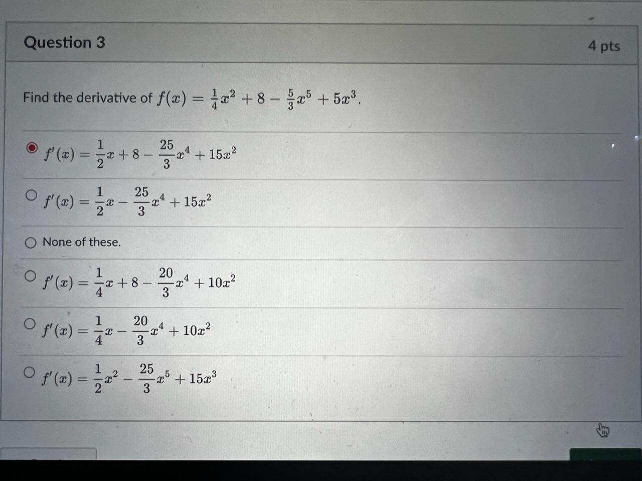 Solved Find the derivative of the function f(x)=3x2 | Chegg.com