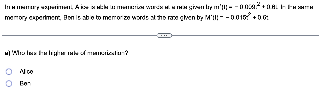 Solved In a memory experiment, Alice is able to memorize | Chegg.com