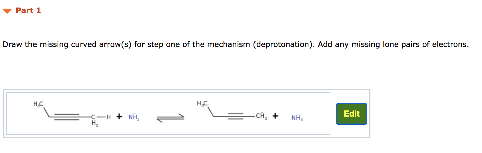 Solved Part 1 Draw the missing curved arrow(s) for step one | Chegg.com